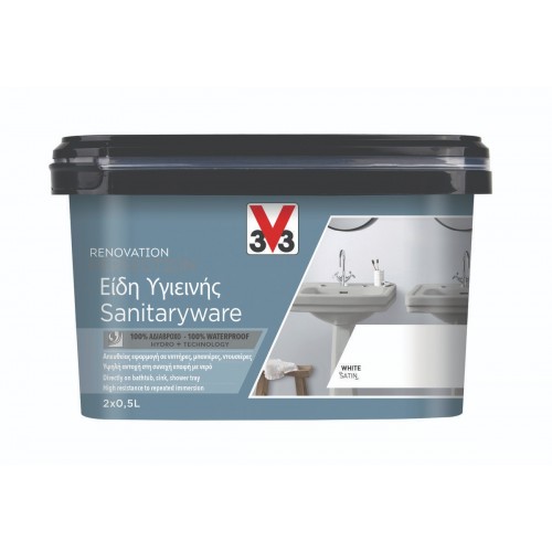 3v3 Χρώμα Νερού για Είδη Υγιεινής RENOVATION PERFECTION SANITARY ΣΑΤΙΝΕ ...